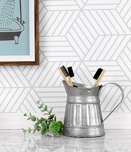 Farmhouse Galvanized Toothbrush Holder; Pitcher-Shaped Rustic Bathroom ...